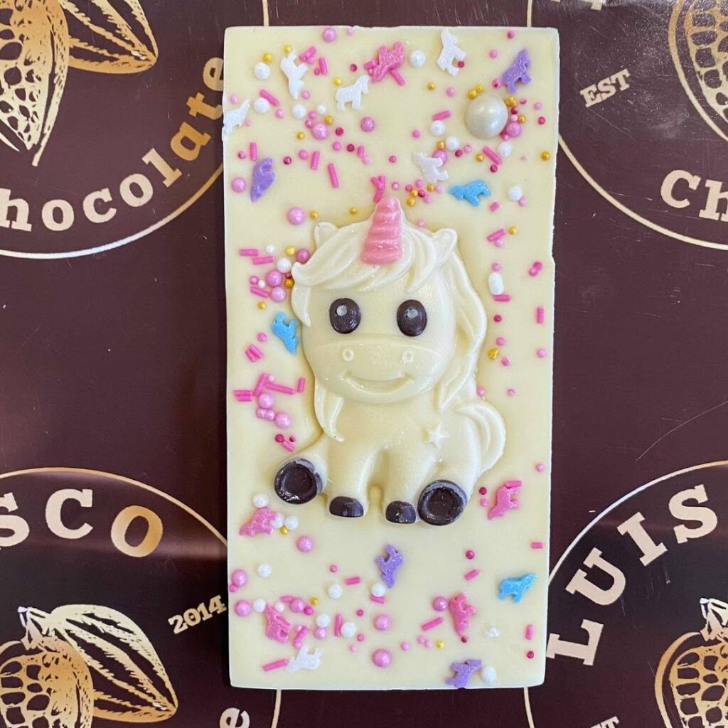 White Chocolate 100g Unicorn Bar | Luisco Chocolate